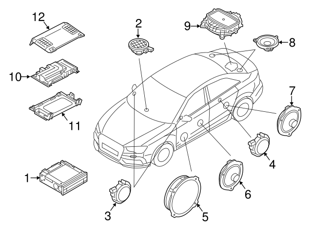 8V1-035-890-F - Radio Chassis 2020 Audi | Audi OEM Parts