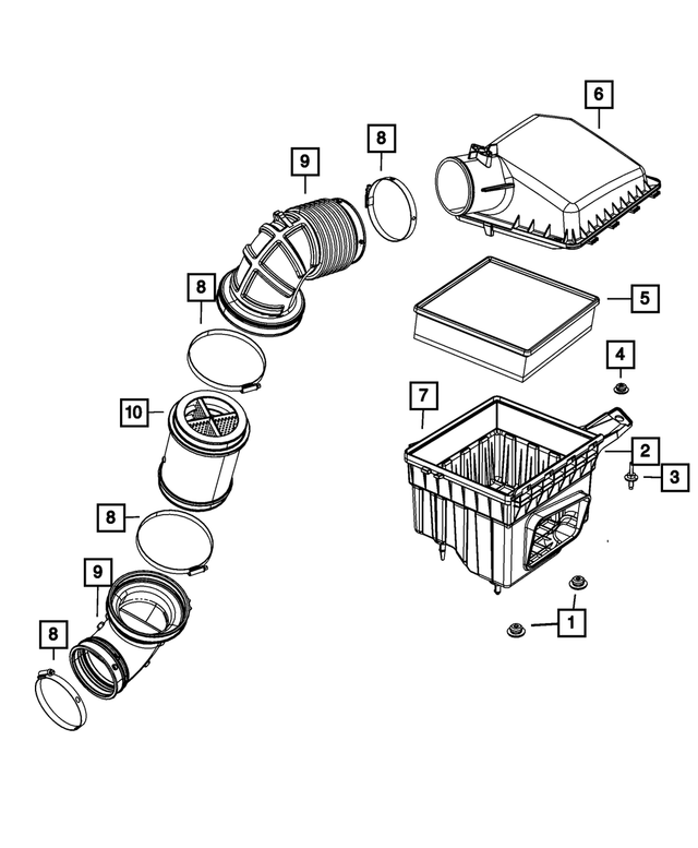 MOPAR AIR CLEANER BODY - 53034069AB - 53034069AB | Mopar Online Parts