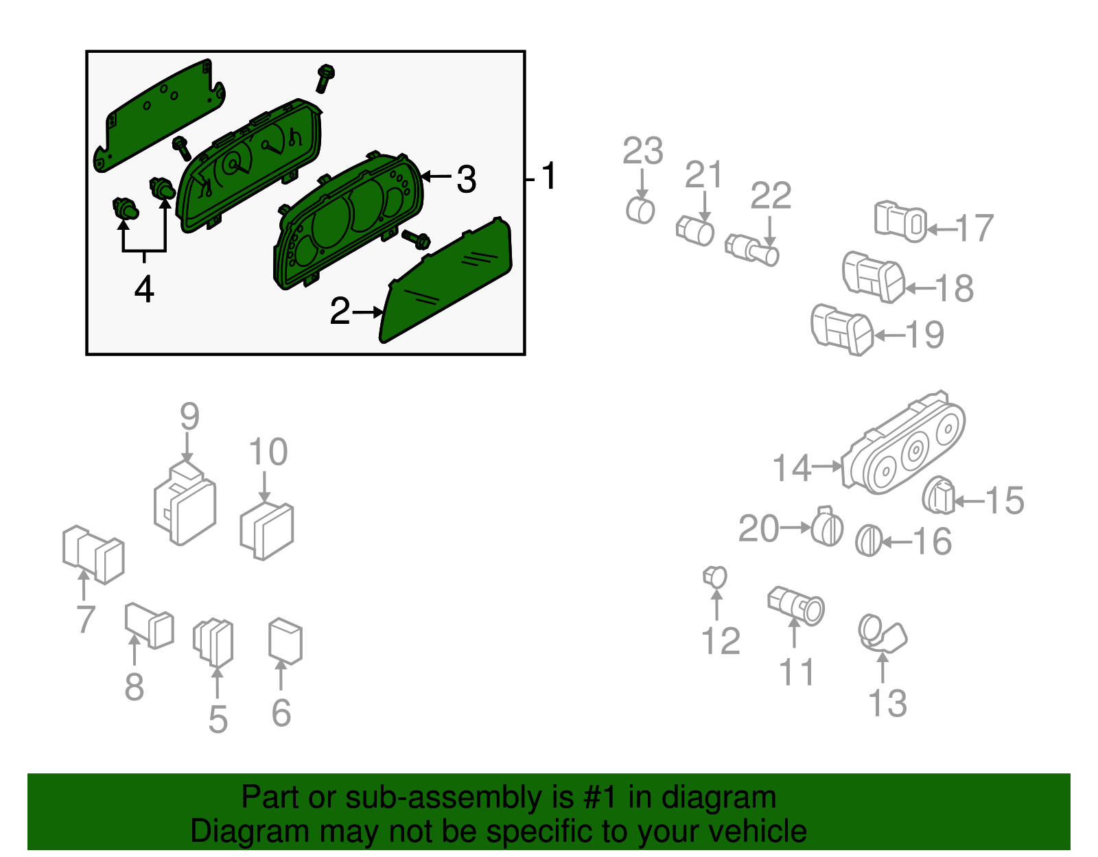 5L8Z-10849-AA - Instrument Cluster 2005 Ford Escape | Big 3 Auto Parts