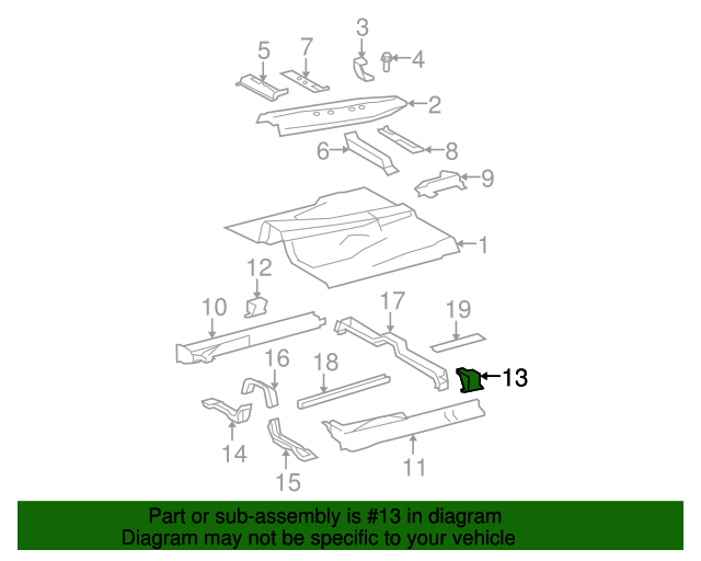 57420-0C010 - Side Reinforced Bracket 2007-2010 Toyota ...