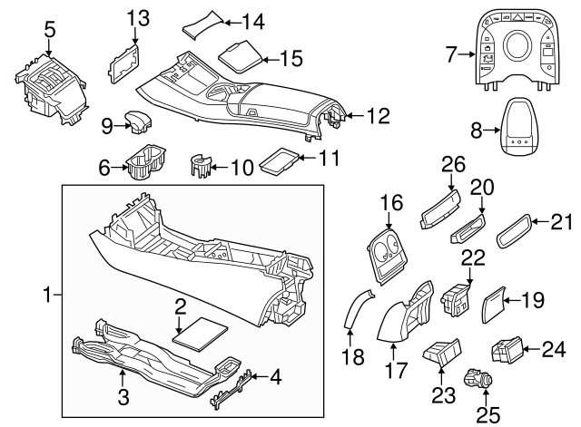 2014-2020 Mercedes-Benz Rear Housing 222-820-03-09 | MB Online Parts