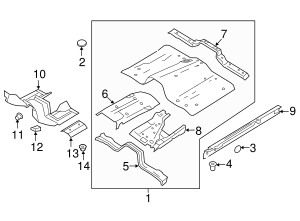 2016-2019 Nissan Front Insulator 67894-EZ00A | TascaParts.com
