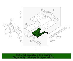 2016-2024 Nissan Rear Reinforced G5111-EZ0MA | Nissan Parts Central