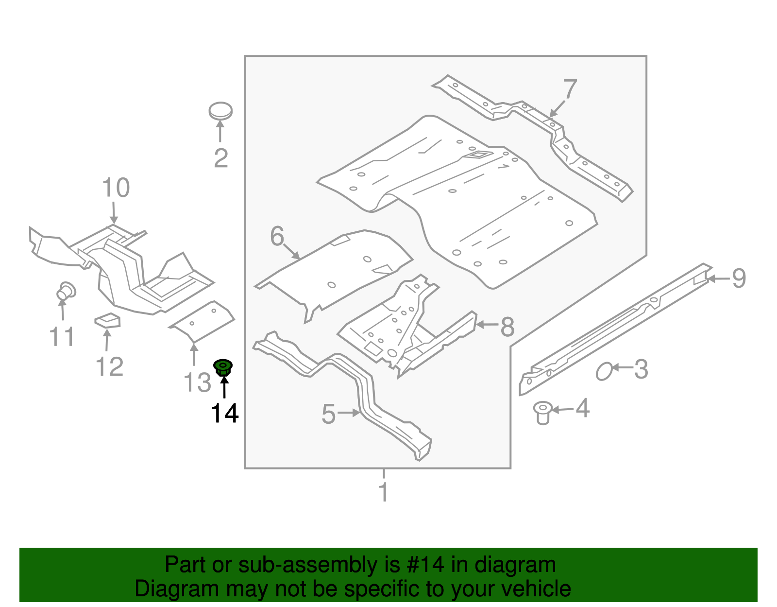 2015-2024 Nissan Insulator Pad 01225-3SH0A | Melloy Nissan Parts
