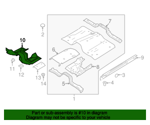 2016-2019 Nissan Front Insulator 67894-EZ00A | TascaParts.com