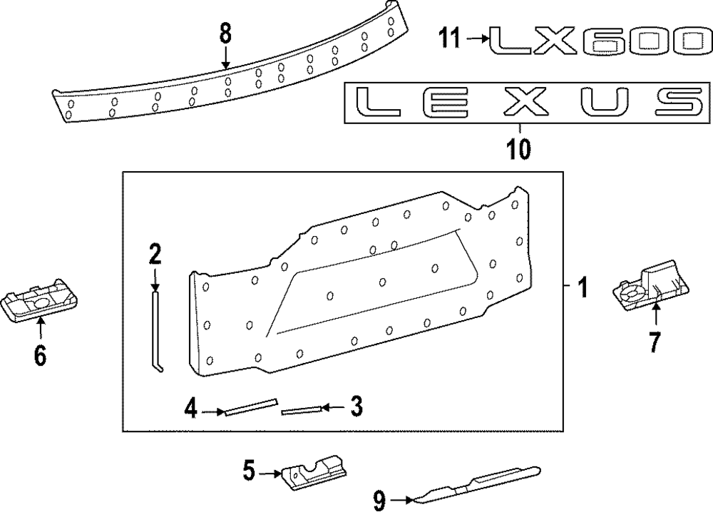 2022-2024 Lexus LX600 Nameplate 75473-60400 | OEM Parts Online