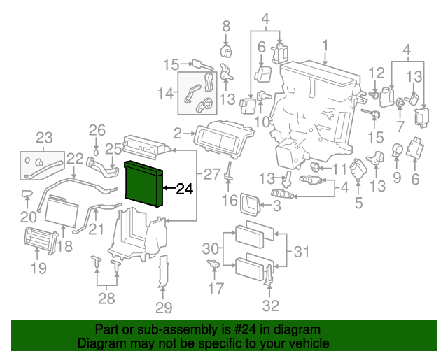 4F0-820-103 - Evaporator Core 2005-2015 Audi | Audi OEM Parts