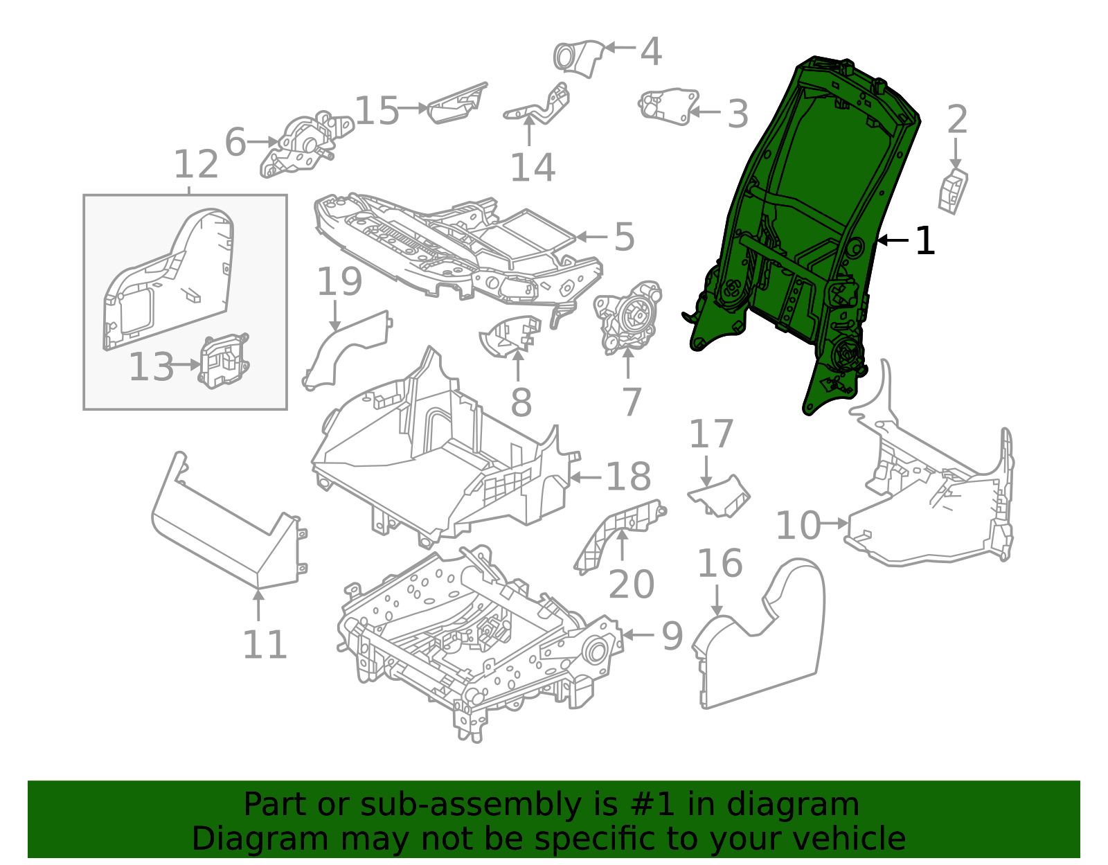 2021-2024 Toyota Sienna 2021-2024 Toyota Sienna - Seat Back Frame 79103 ...