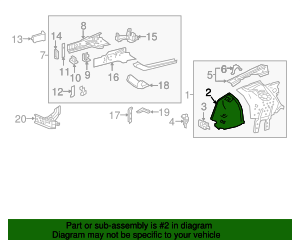 53711-24050 - Fender Apron 2013-2024 Lexus | AutoNationParts.com