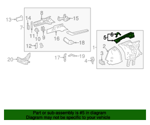 2015-2021 Lexus Upper Rail 53706-24010 | OEM Parts Online