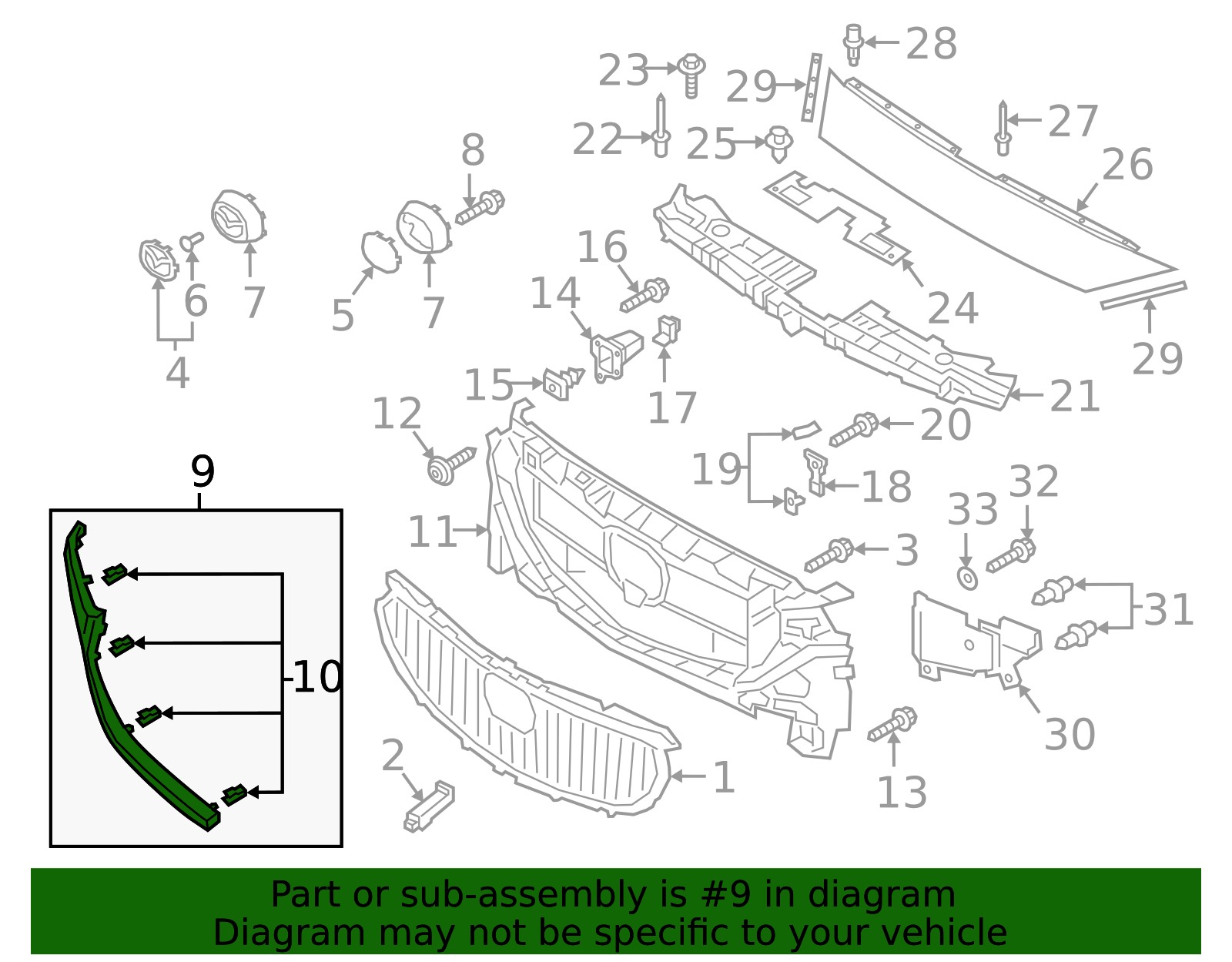 2018-2021 Mazda 6 Front Molding GSH7-50-7J0D | RealMazdaParts.com