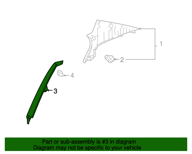 2006-2009 Lexus Lock Pillar Trim 62552-30261-A0 | OEM Parts Online