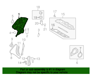 Hyundai - 21351-3C752 - Front Cover - 2010-2016 Hyundai | OEM Hyundai ...
