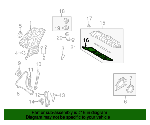 22453-3C710 - Engine Valve Cover Gasket 2009-2012 Hyundai ...