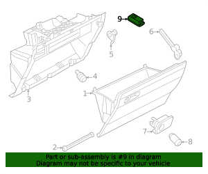 5G0-947-409 - Glove Box Lamp 2018-2024 Volkswagen | AutoNationParts.com