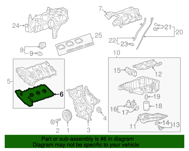 2016-2021 GM Valve Cover Gasket 12649906 | GMPartsDirect.com