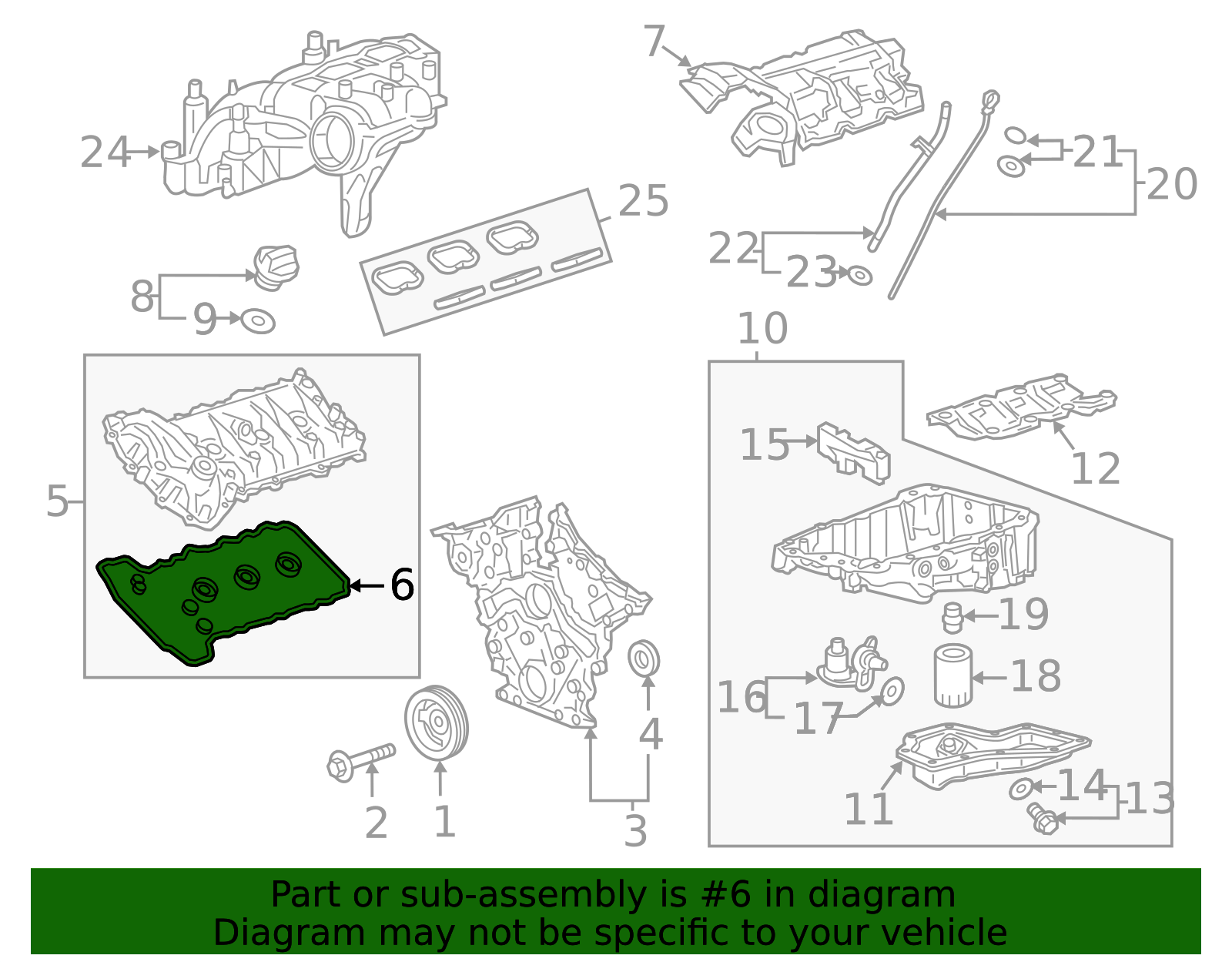 Genuine OEM GM Part - Valve Cover Gasket 2016-2025 GM 12649907 - Parts ...