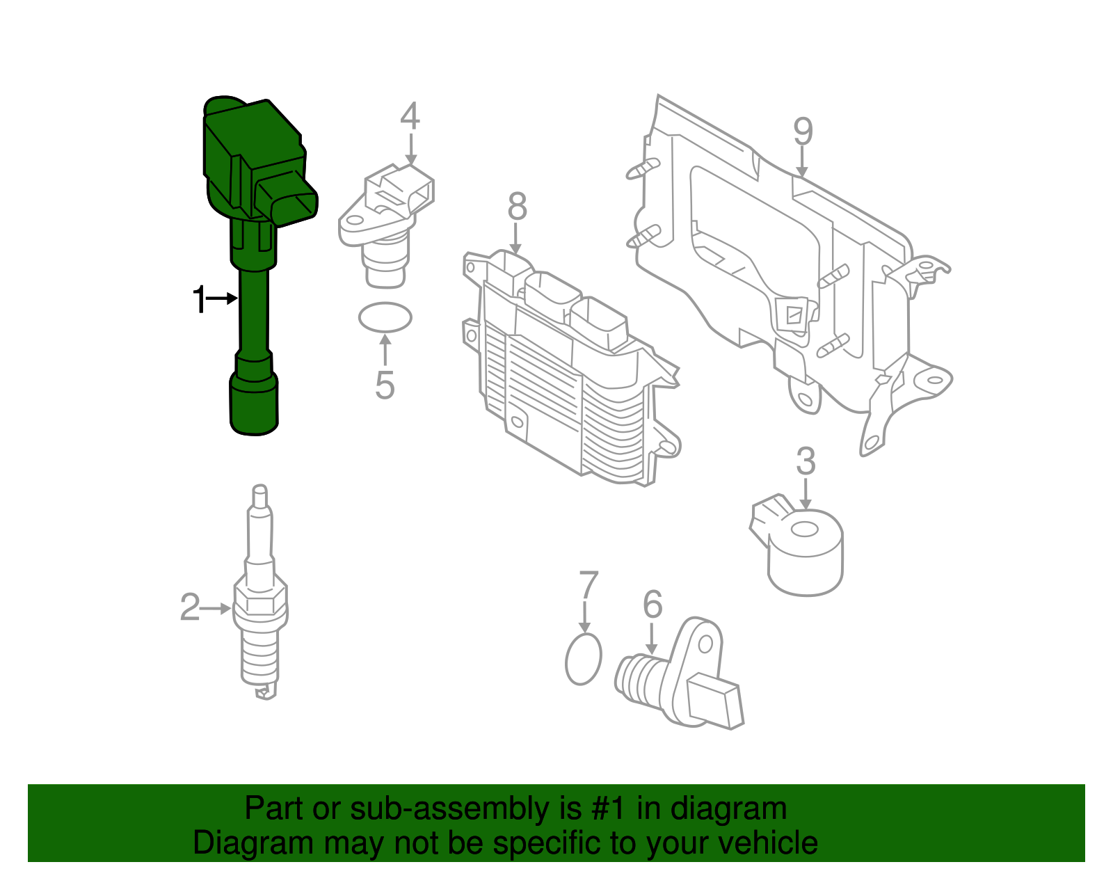 22448-1KC0A - Ignition Coil - 2011-2023 Nissan | Nissan OEM Parts Direct