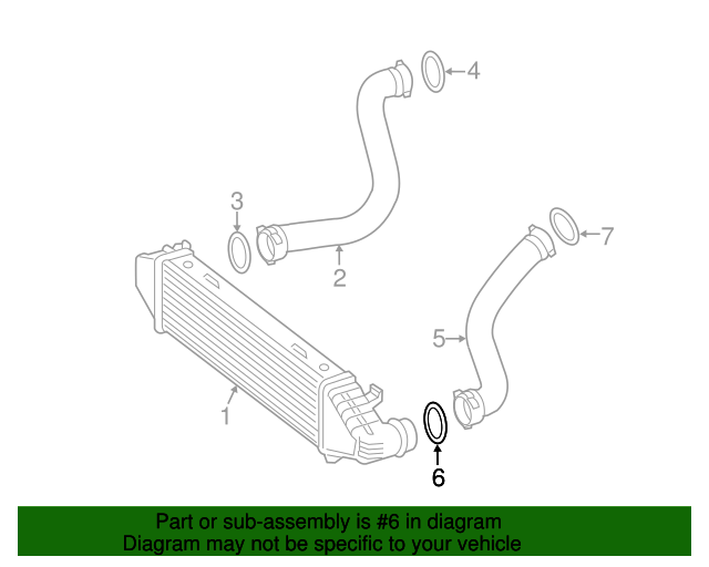 2012-2022 Mercedes-Benz Inter-Cooler Tube Seal 021-997-66-45 | MB OEM Parts