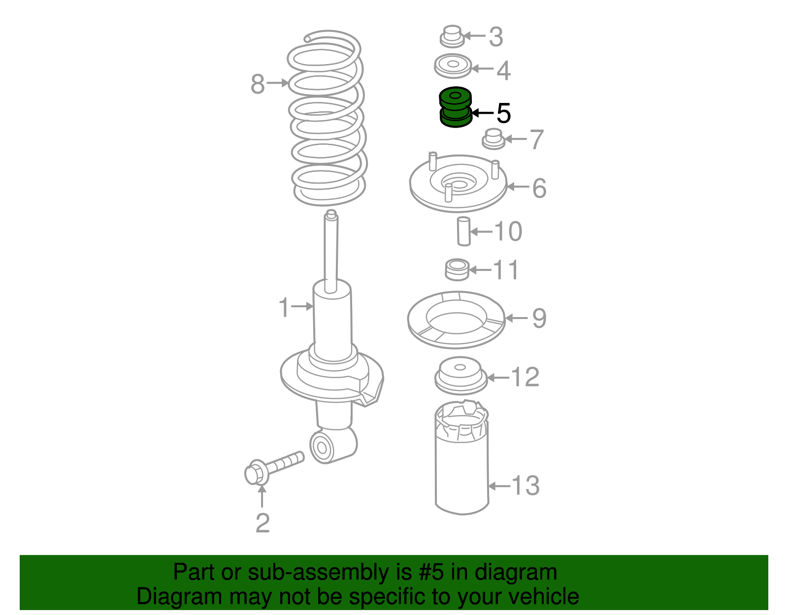 2005-2021 Nissan Bushing 56217-EA00A | My Nissan Part