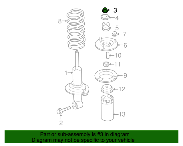 2005-2021 Nissan Top Nut 54588-EA000 | Nissan Parts Royal Oak