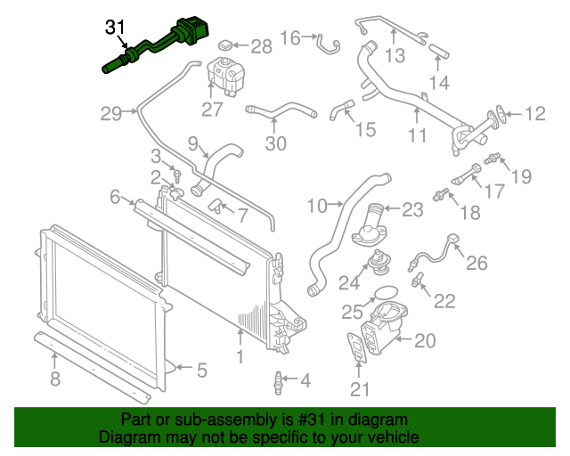 30741155 - Engine Coolant Level Sensor 1999-2014 Volvo ...