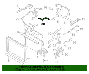 30680923 - Engine Coolant Overflow Hose 2001-2009 Volvo ...