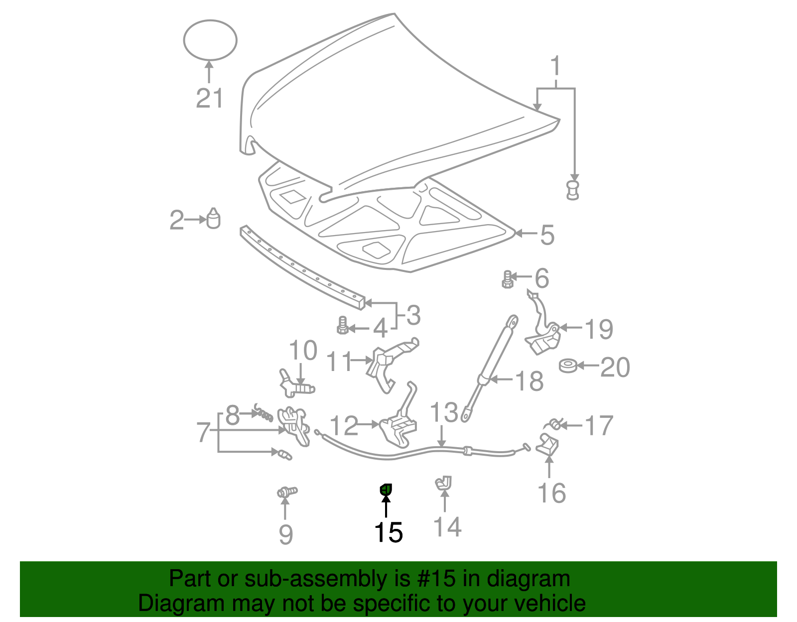 82711-1A750 - 2002-2006 Lexus - Release Cable Clip | My L Parts