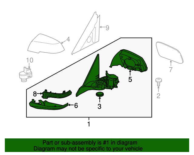 51-16-7-345-695 - Door Mirror 2013-2019 BMW | AutoNationParts.com