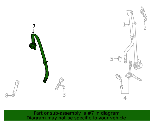 2020-2022 GM Lap & Shoulder Belt 84934656 | GMPartsDirect.com
