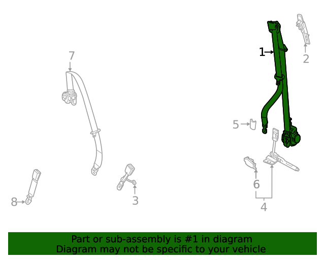 2021-2022 GM Outer Belt Assembly 84779824 | TascaParts.com