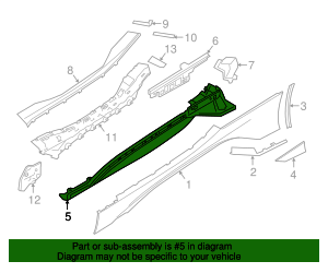 Genuine BMW 51-77-7-336-367 | Rocker Molding | FREE Shipping on Most ...