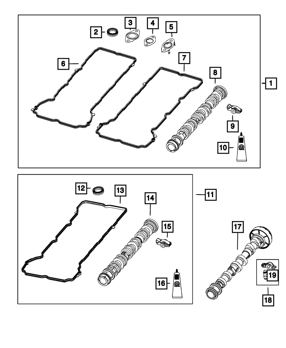 04893804AC - Cylinder Head Cover Gasket - 2016-2025 Mopar | World Parts ...
