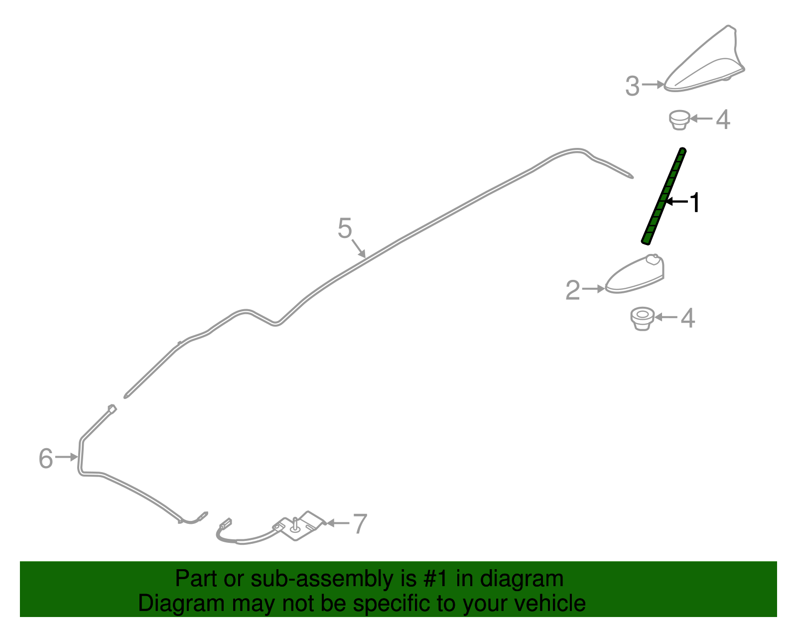 2014-2020 Kia | Antenna Mast | 96201-B2100 | Kia Auto Parts