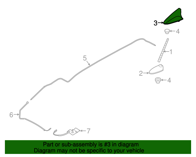 2016 Kia Sorento OEM NEW 2016 Kia Sorento Dark Cherry Antenna Assembly ...