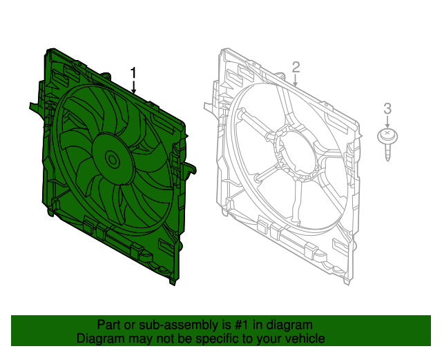 2014-2019 BMW Fan Assembly 17427634471 | OEM Parts Online