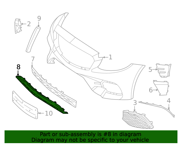 213-885-04-05 - Bumper Trim 2021-2023 Mercedes-Benz E 53 AMG ...