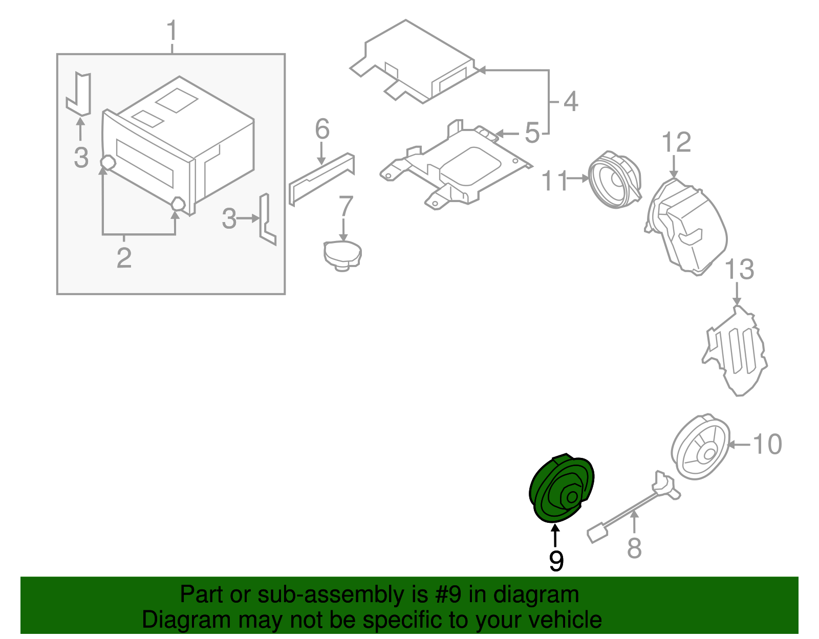 96300-2B010 - Speaker 2010-2012 Hyundai Santa Fe | AutoNation Parts