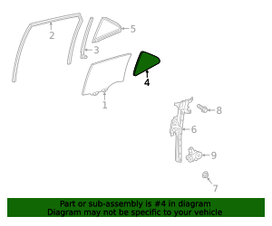 68123-12A20 - Vent Window Assembly - 2019-2023 Toyota Corolla | OEM ...