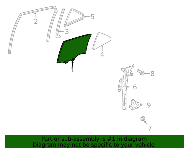2019-2024 Toyota Door Glass 68104-12A00 | Toyota San Diego Parts