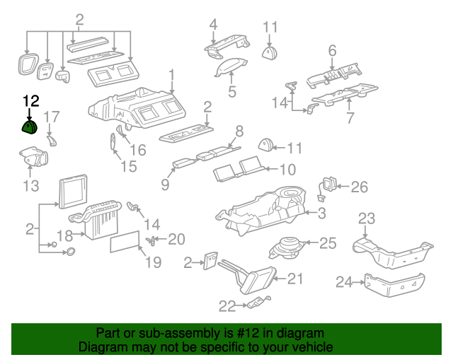 1995-2014 GM Temp Door Actuator 89018375 | TascaParts.com