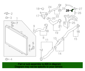 PY8W-15-384 - Coolant Hose - 2016-2020 Mazda CX-9 | Mazda Parts Factor