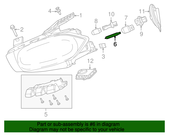2013-2021 Mopar Headlamp Bulb L09005HL | TascaParts.com