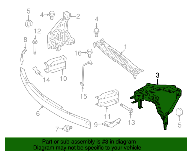 204-620-21-91 - Radiator Support Side Panel 2012-2015 Mercedes-Benz C ...