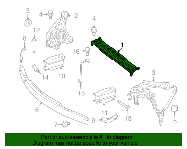 204-620-11-00 - Upper Tie Bar 2012-2015 Mercedes-Benz C 63 AMG ...