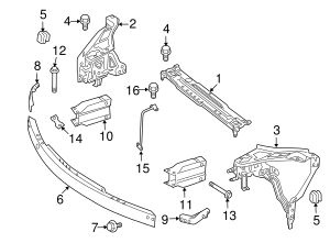 204-620-21-91 - Mount Frame 2012-2015 Mercedes-Benz C 63 AMG ...