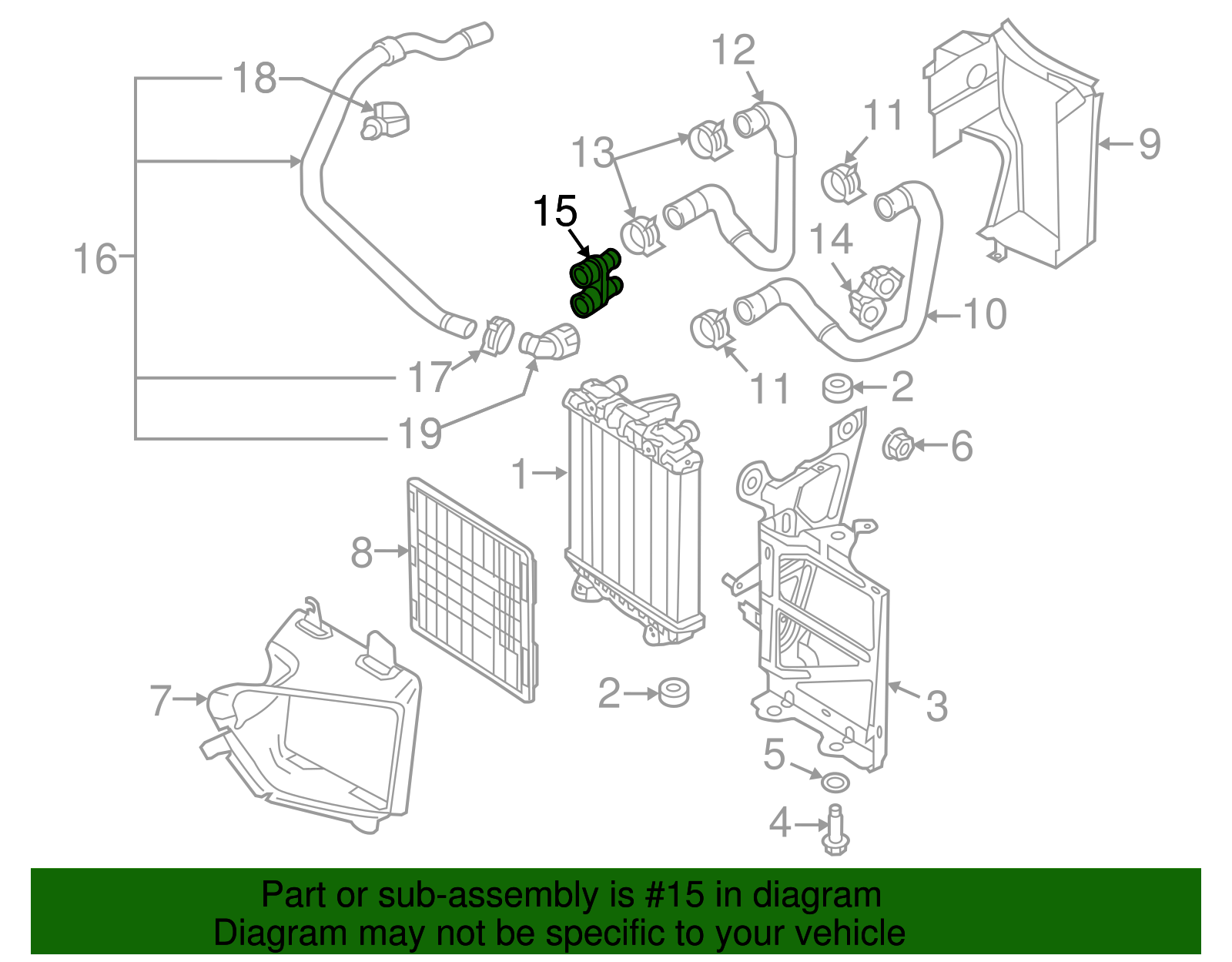 5Q0-122-291-CJ - High-Quality Radiator Coolant Hose Adapter for 2015 ...