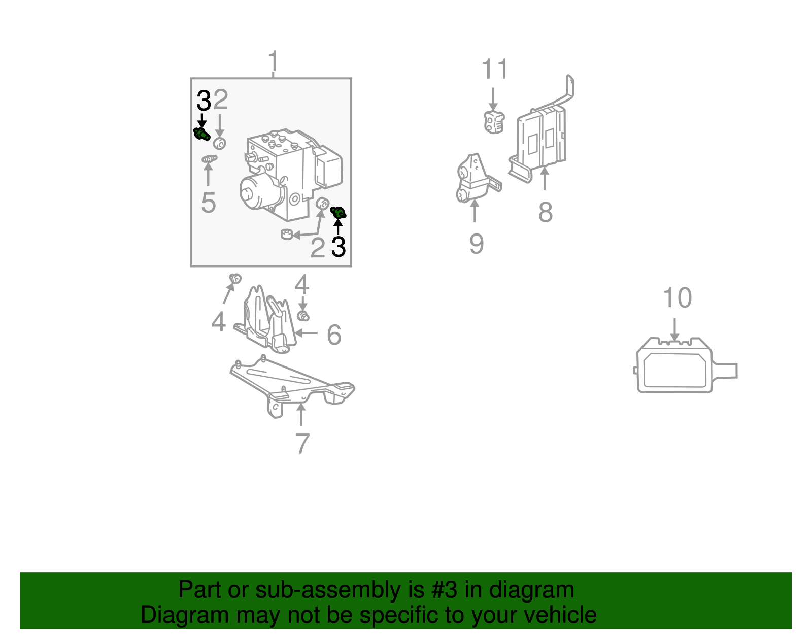 Genuine Toyota Actuator Assembly Bolt part# 44545-42090 for 2001-2012 ...