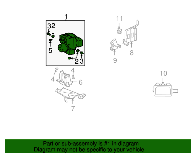 OEM Toyota ABS Modulator Valve For 2004-2007 Toyota Highlander - Part ...