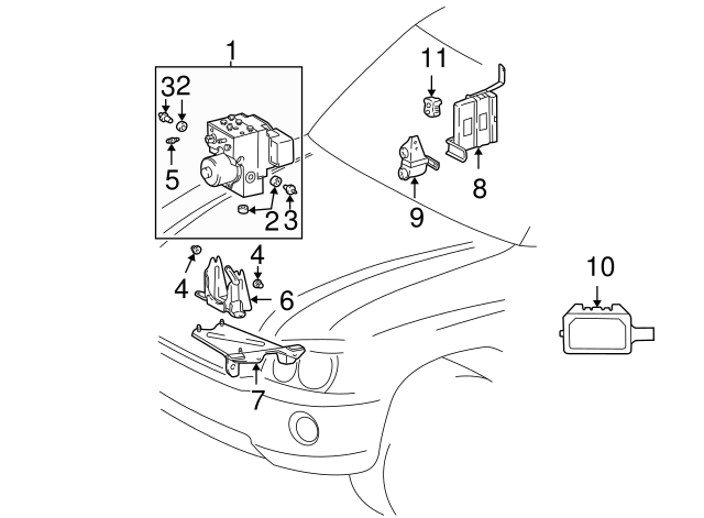 OEM Toyota ABS Modulator Valve For 2004-2007 Toyota Highlander - Part ...